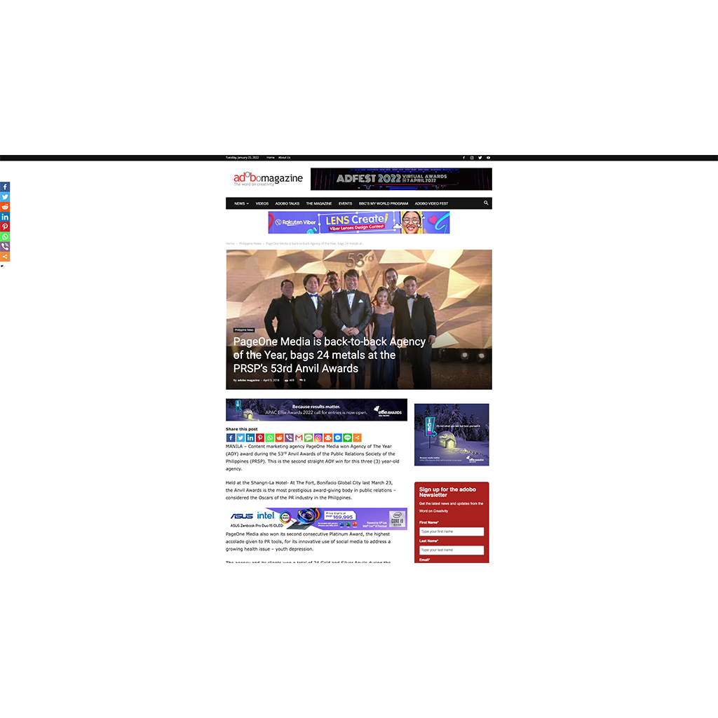 PageOne Media Is Back-to-back Agency Of The Year, Bags 24 Metals At The ...